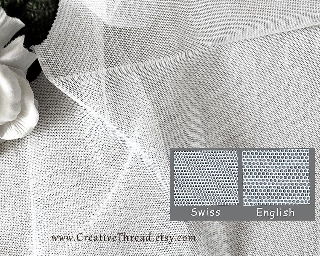 Fine SWISS Cotton Netting, Bridal Tulle, Cotton Bobbinet, Swiss Cotton ...