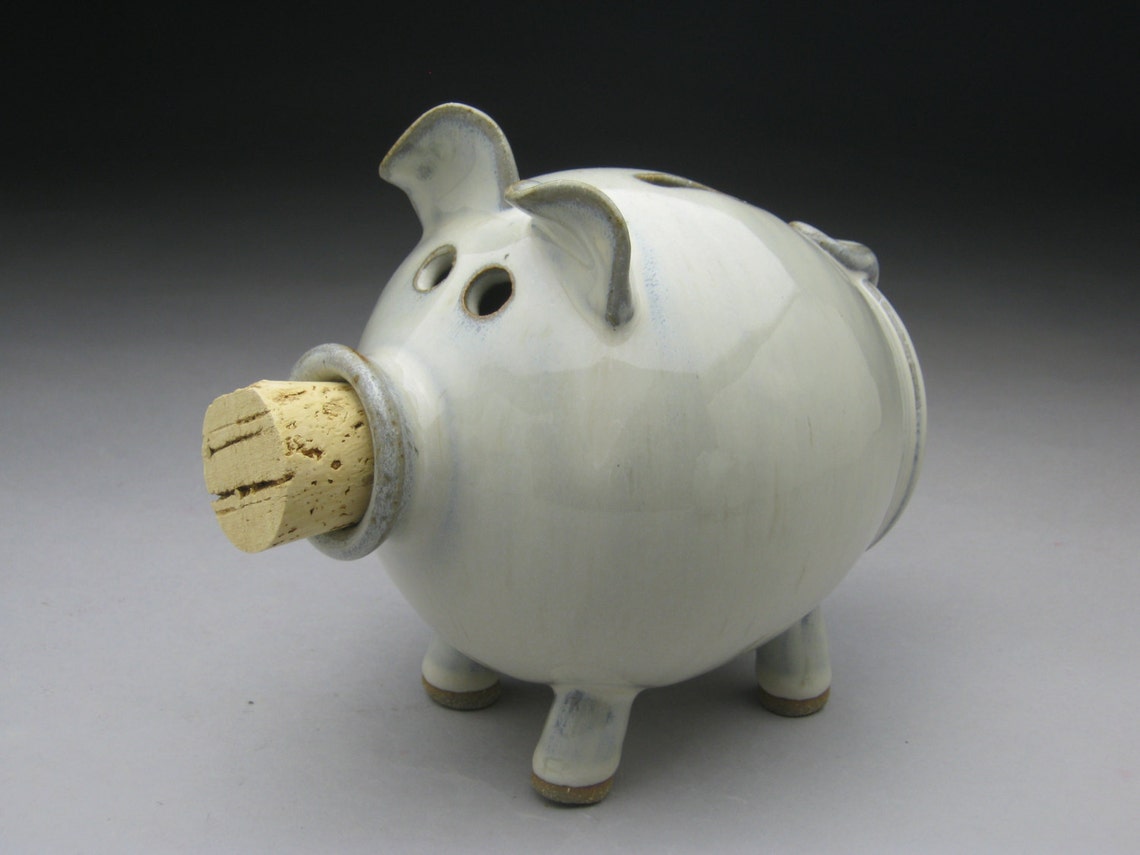 Ceramic Piggy Bank in White Made to Order - Etsy
