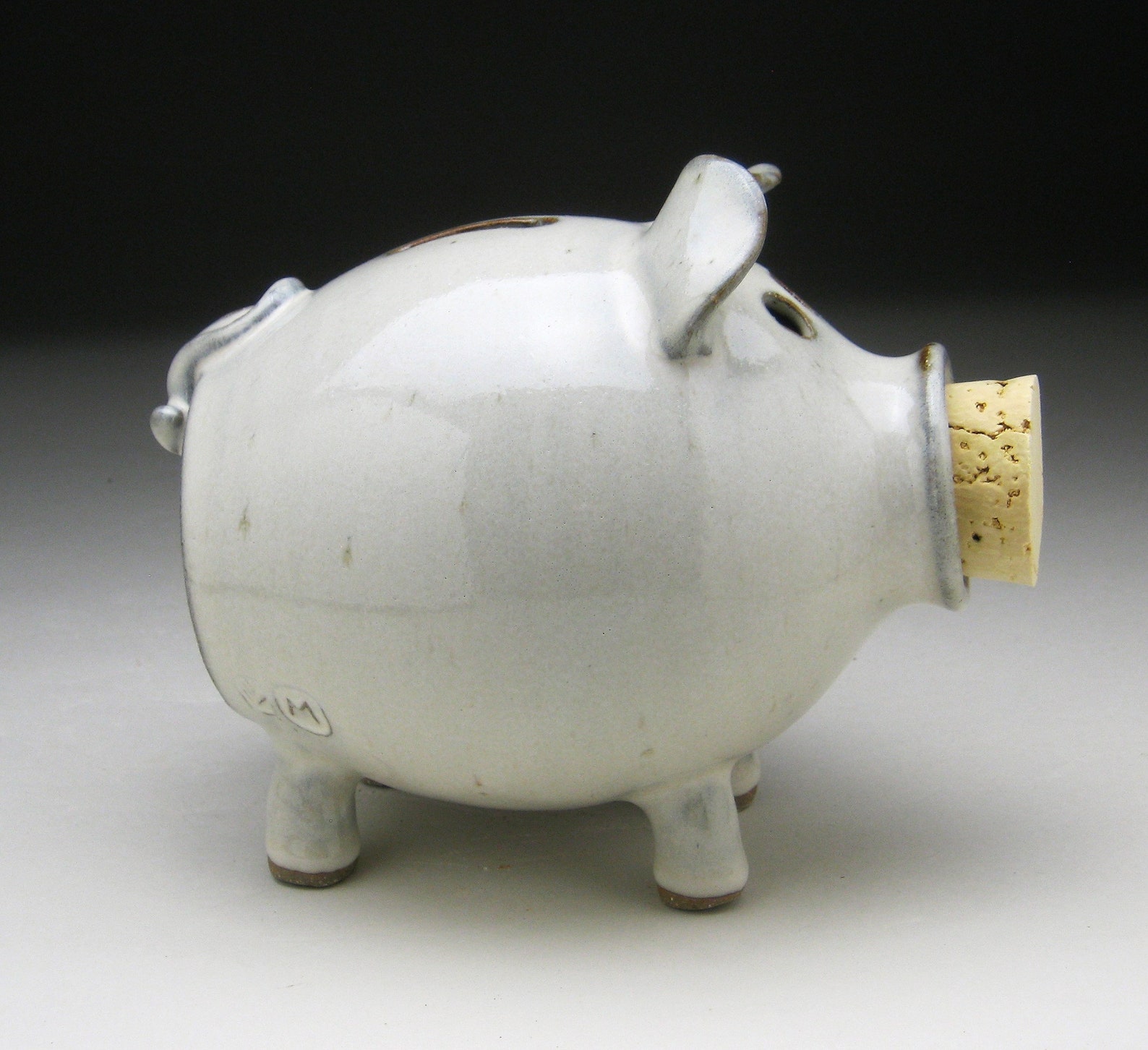 Ceramic Piggy Bank in White - Made to Order - Etsy