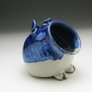 Ceramic Salt Pig - Pig Jar - Candy Dish - Blue and White - Made to ...