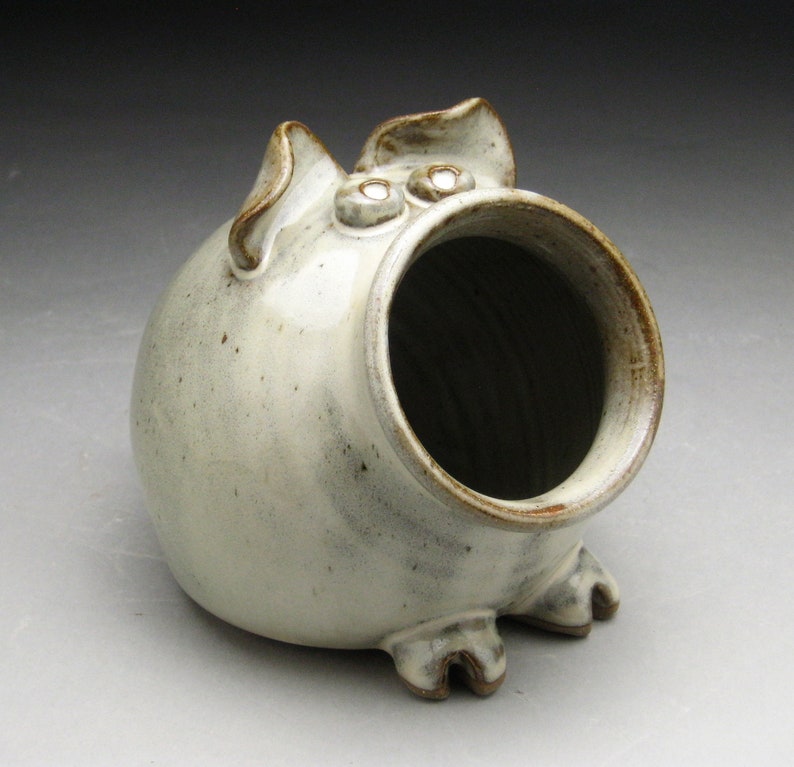 Ceramic Salt Pig - Pig Jar - White - Made to Order - Etsy