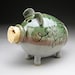 Ceramic Piggy Bank With Whimsical Flower Design Made to - Etsy