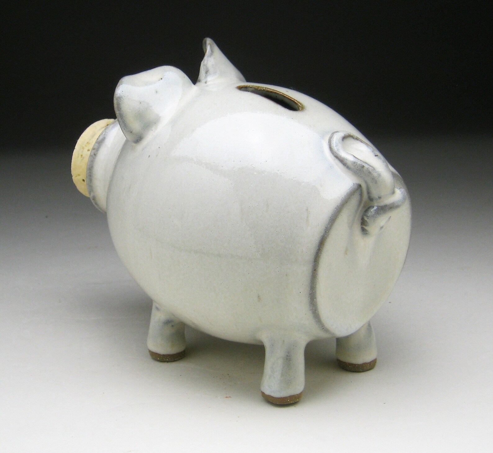 Ceramic Piggy Bank in White Made to Order - Etsy