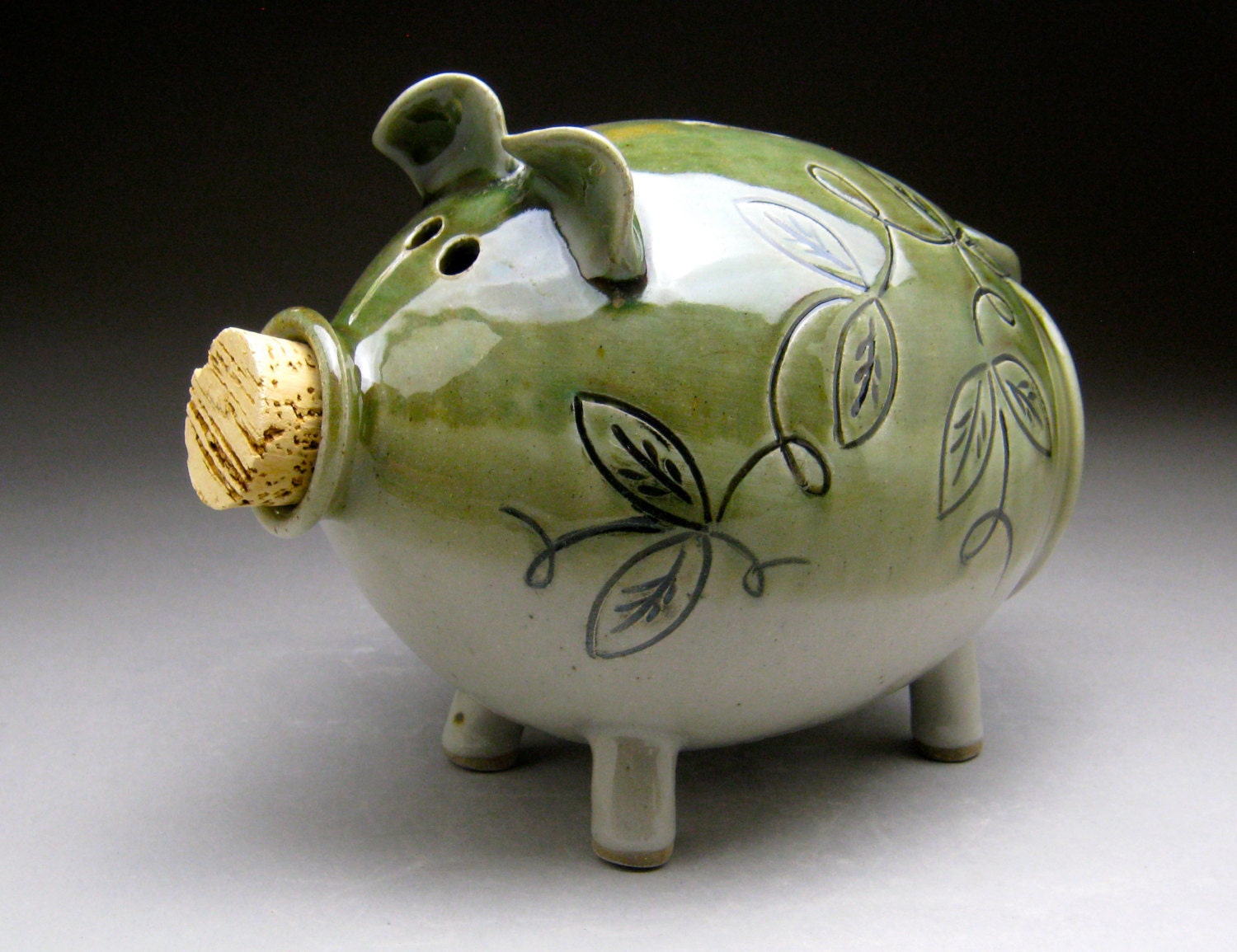 Large Ceramic Piggy Bank Personalized | Etsy