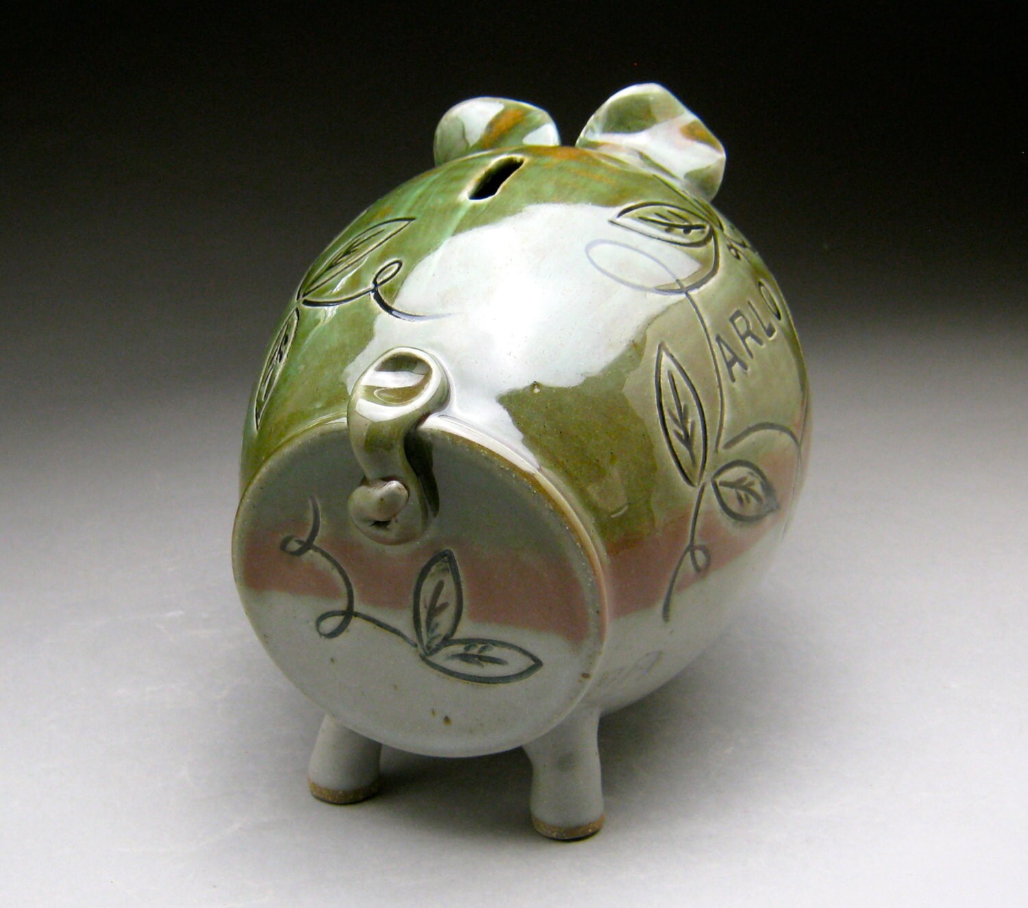 Large Ceramic Piggy Bank Personalized | Etsy