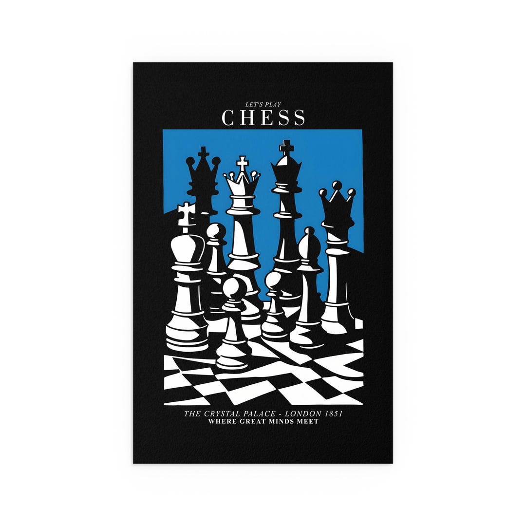Chess Silk Poster: Modern Game Room Wall Art - Etsy