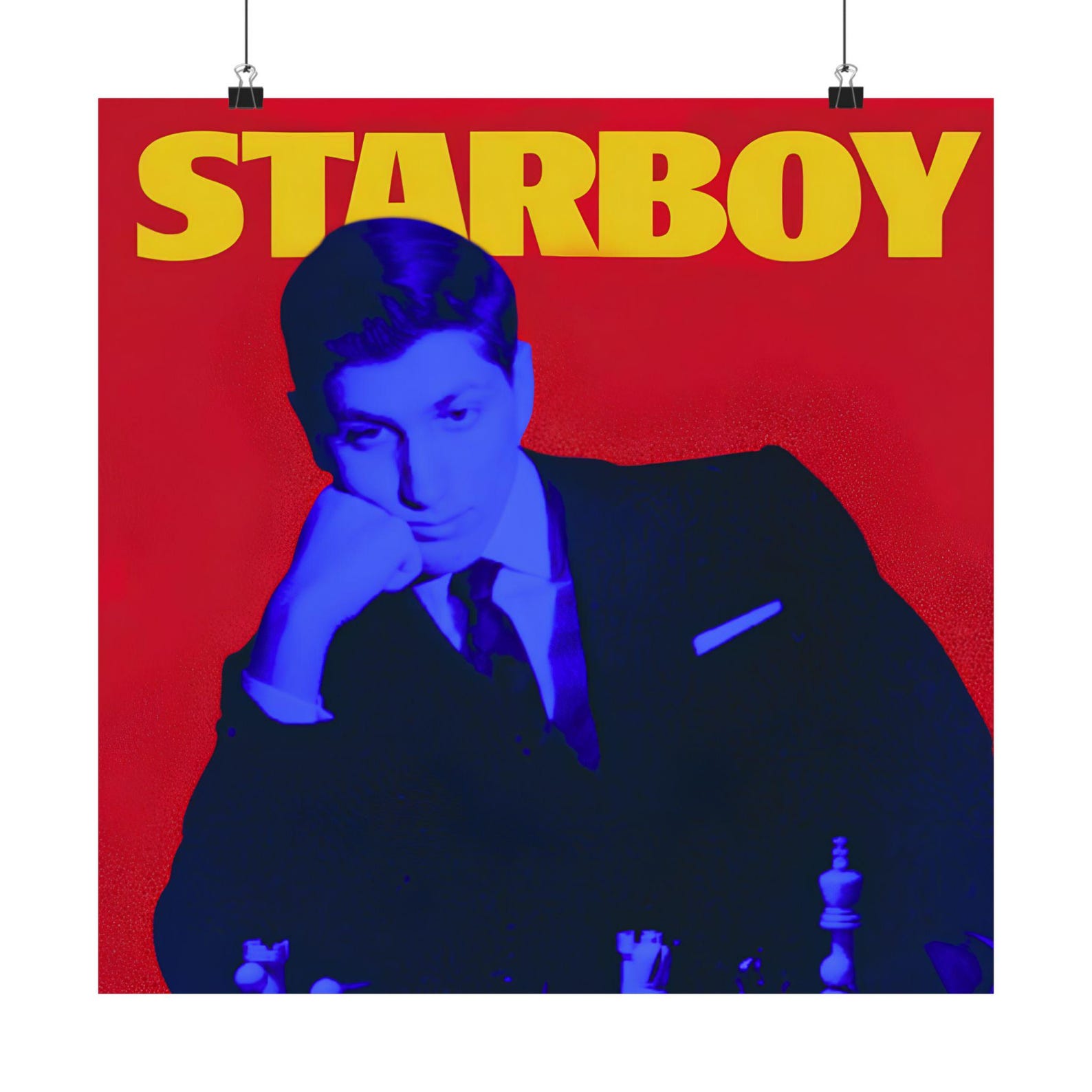 Bobby Fischer Smug Chess Poster, Starboy Edition - Etsy