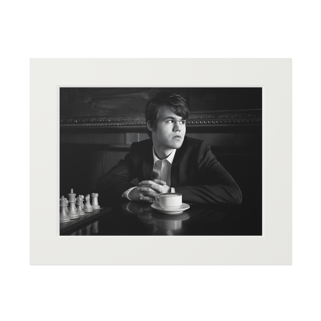 Magnus Carlsen Chess Grandmaster Art Print: Elegant Home Office Decor ...