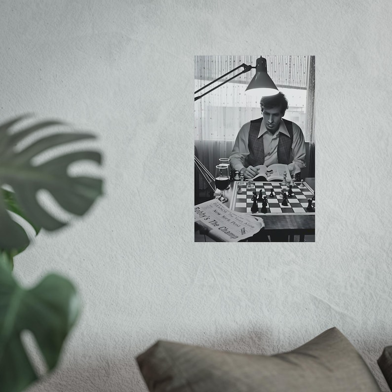 Chess Poster, Bobby Fischer, Motivational Chess Decor - Fine Art ...
