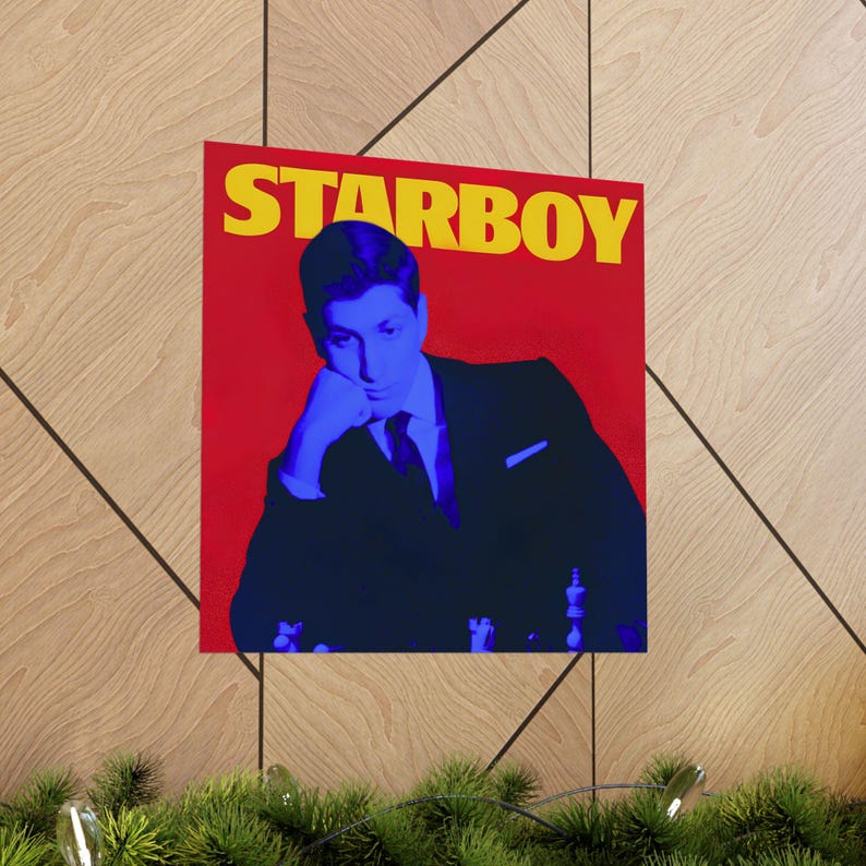 Bobby Fischer Smug Chess Poster, Starboy Edition - Etsy