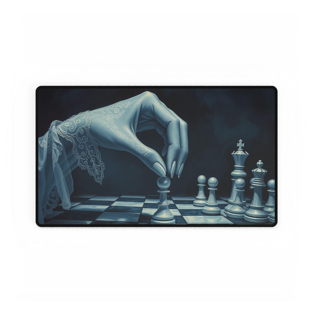 Elegant Chess Themed Desk Mat for Gamers, Office Decor, Unique Gift for ...