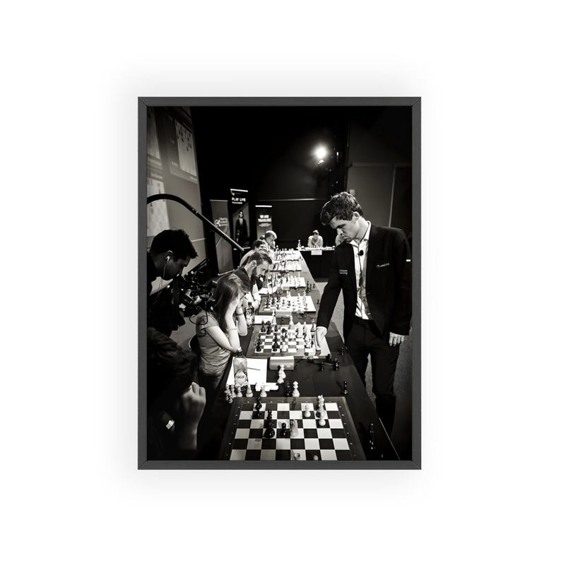Magnus Carlsen Chess Champion Poster: Framed Wall Art Decor - Etsy ...