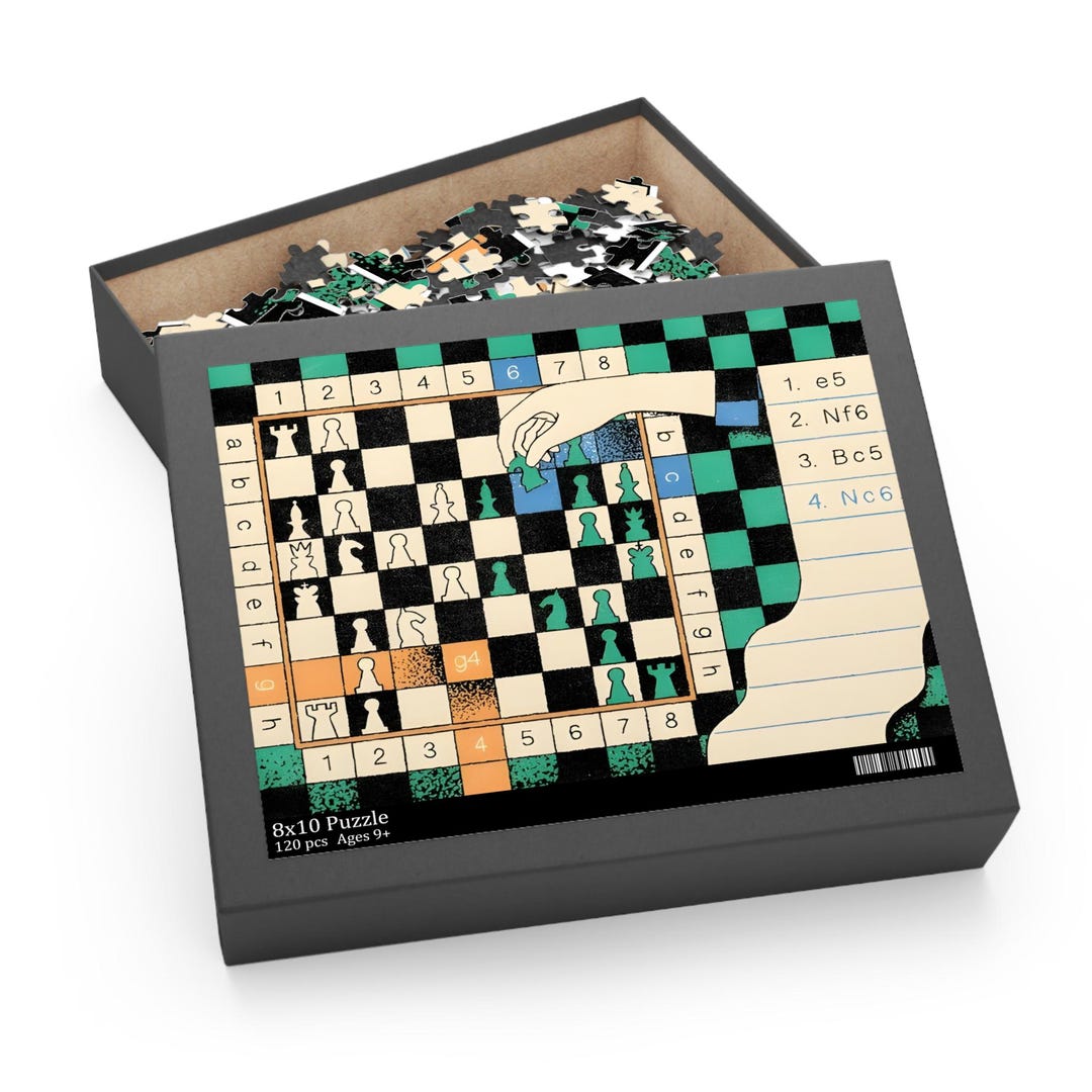 Chess Puzzle Set, 120-500 Piece Games, Brain Teaser, Family Activity ...