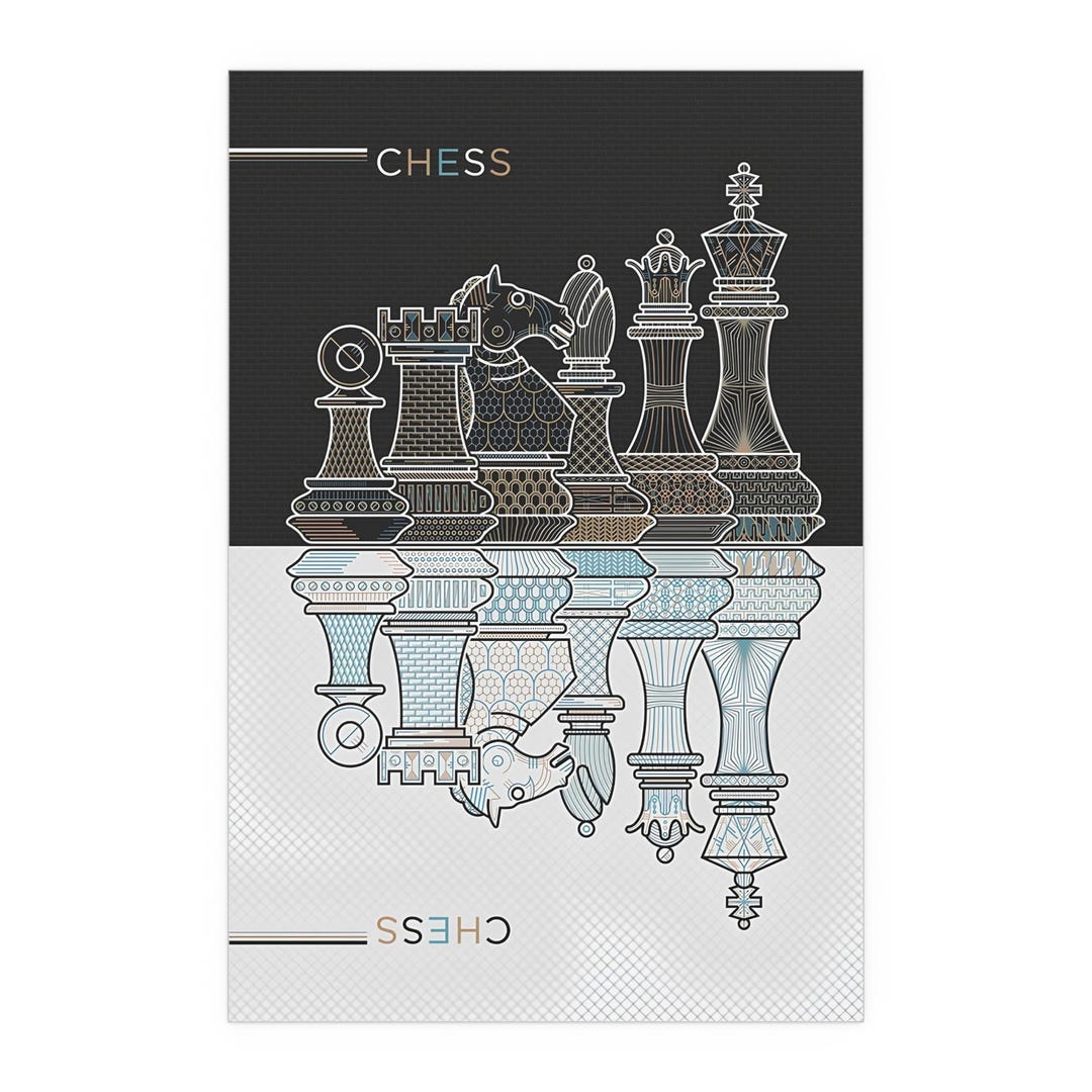 Chess Poster, Aesthetic Chess Wall Art, Indoor Outdoor Silk Poster ...