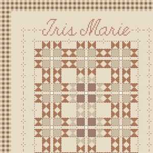 Personalized Cross Stitch Pattern PDF, 11x14 “quilt No. 1” | Hand ...