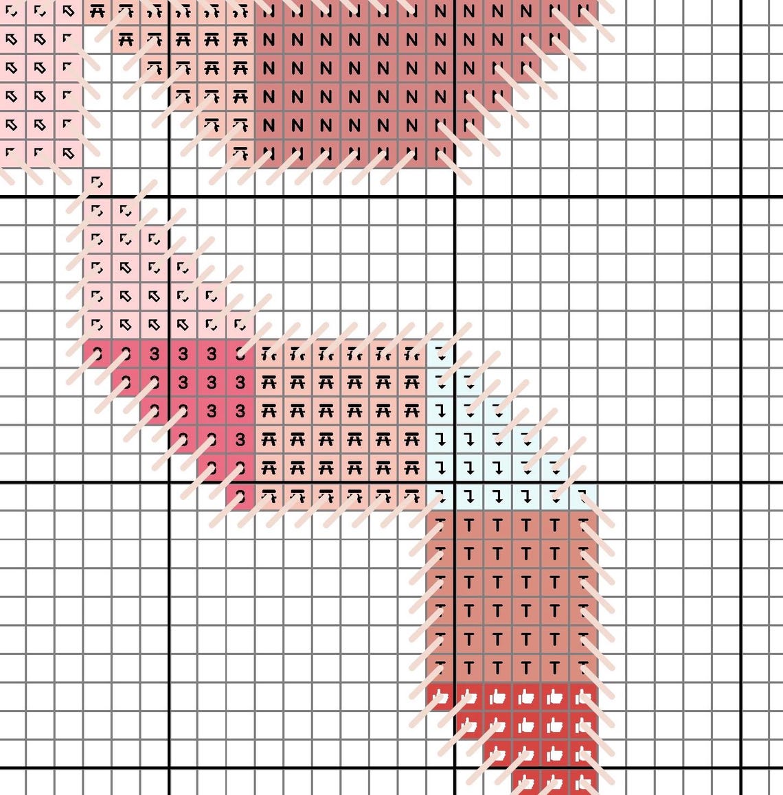 Cross Stitch Pattern 11x14, PDF Instant Download “white Quilted Bows ...