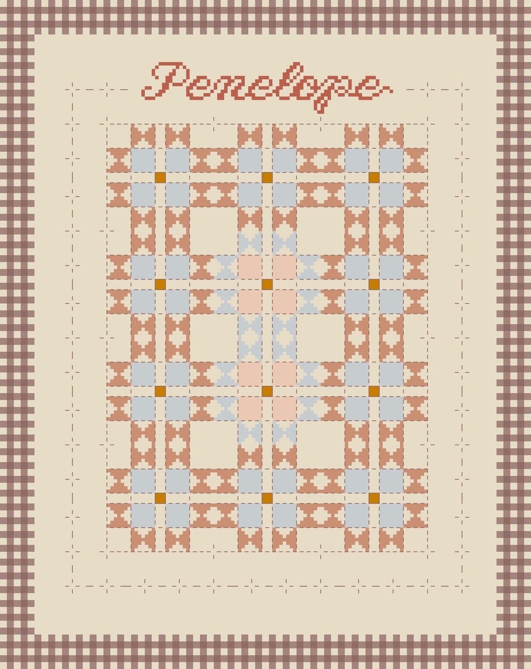 Personalized Cross Stitch Pattern PDF, 11x14 “quilt No. 1” | Needlework ...