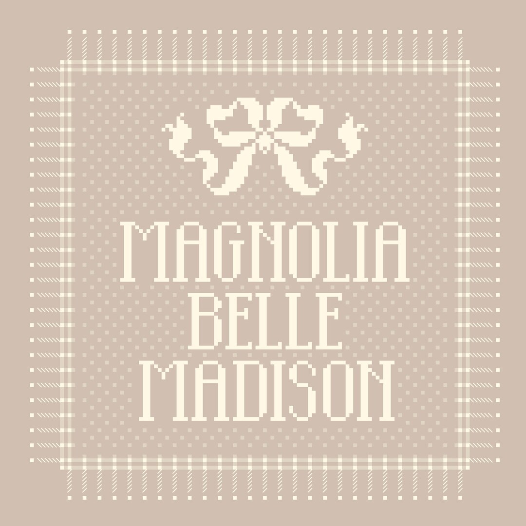 Personalized 10x10 Cross Stitch Pattern PDF | Needlework Art and ...