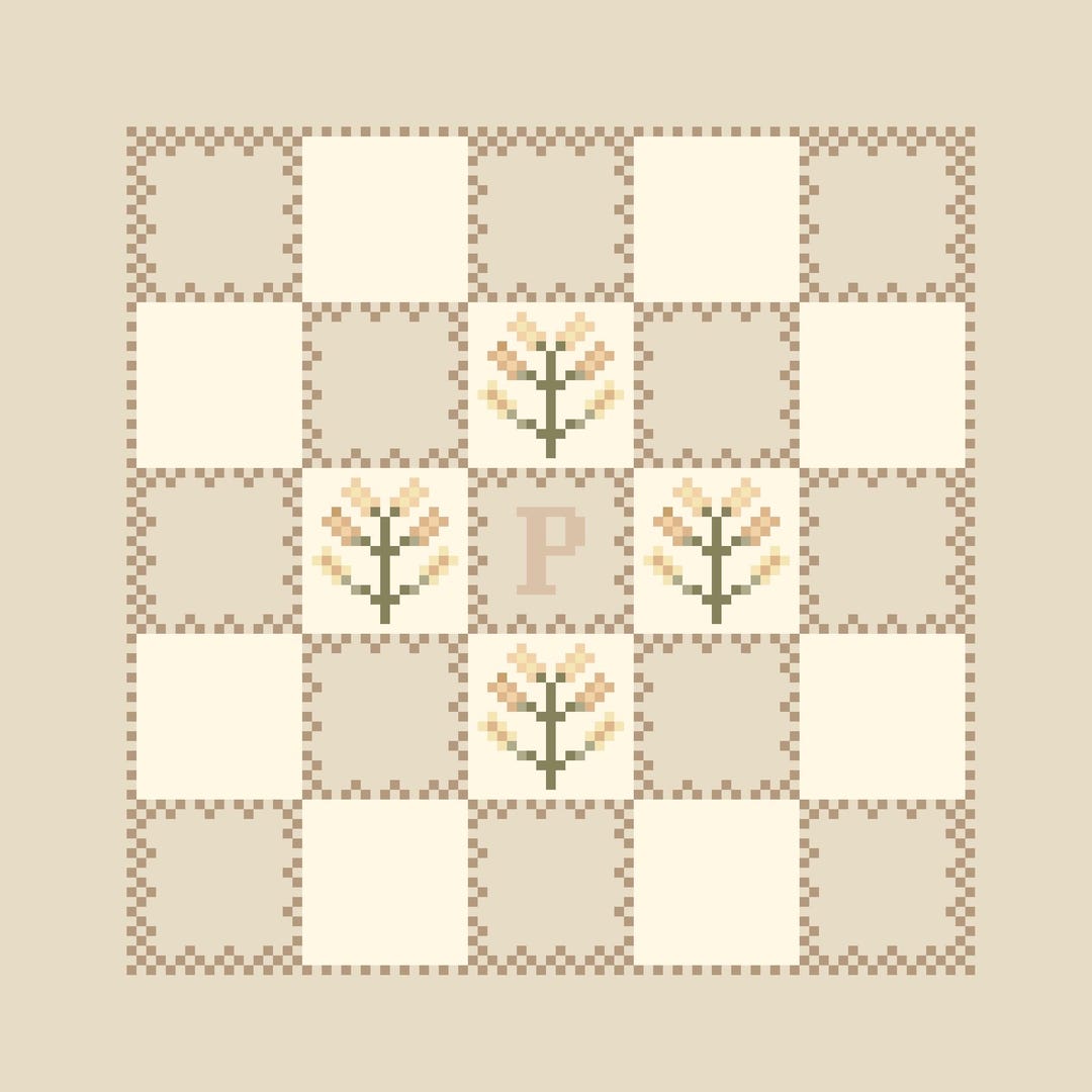 Personalized Cross Stitch PDF Pattern, 8x8 Floral Patchwork Quilt; Hand ...