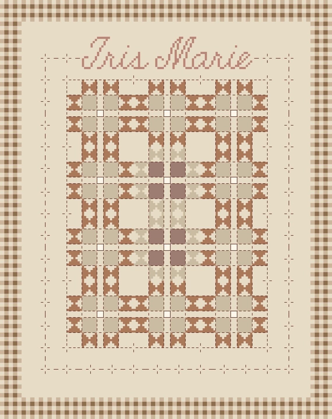 Personalized Cross Stitch Pattern PDF, 11x14 “quilt No. 1” | Hand ...
