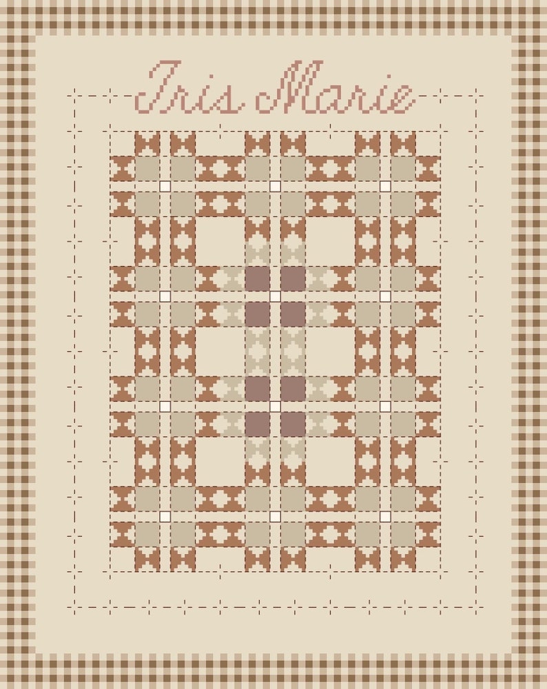 Personalized Cross Stitch Pattern PDF, 11x14 “quilt No. 1” | Hand ...