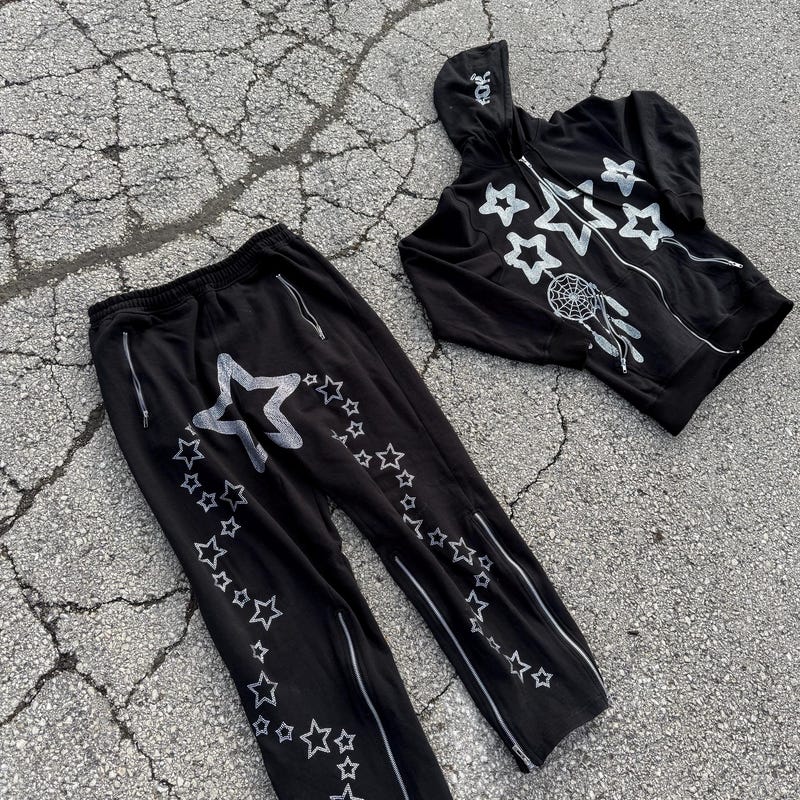 Rhinestone Tracksuit - Etsy