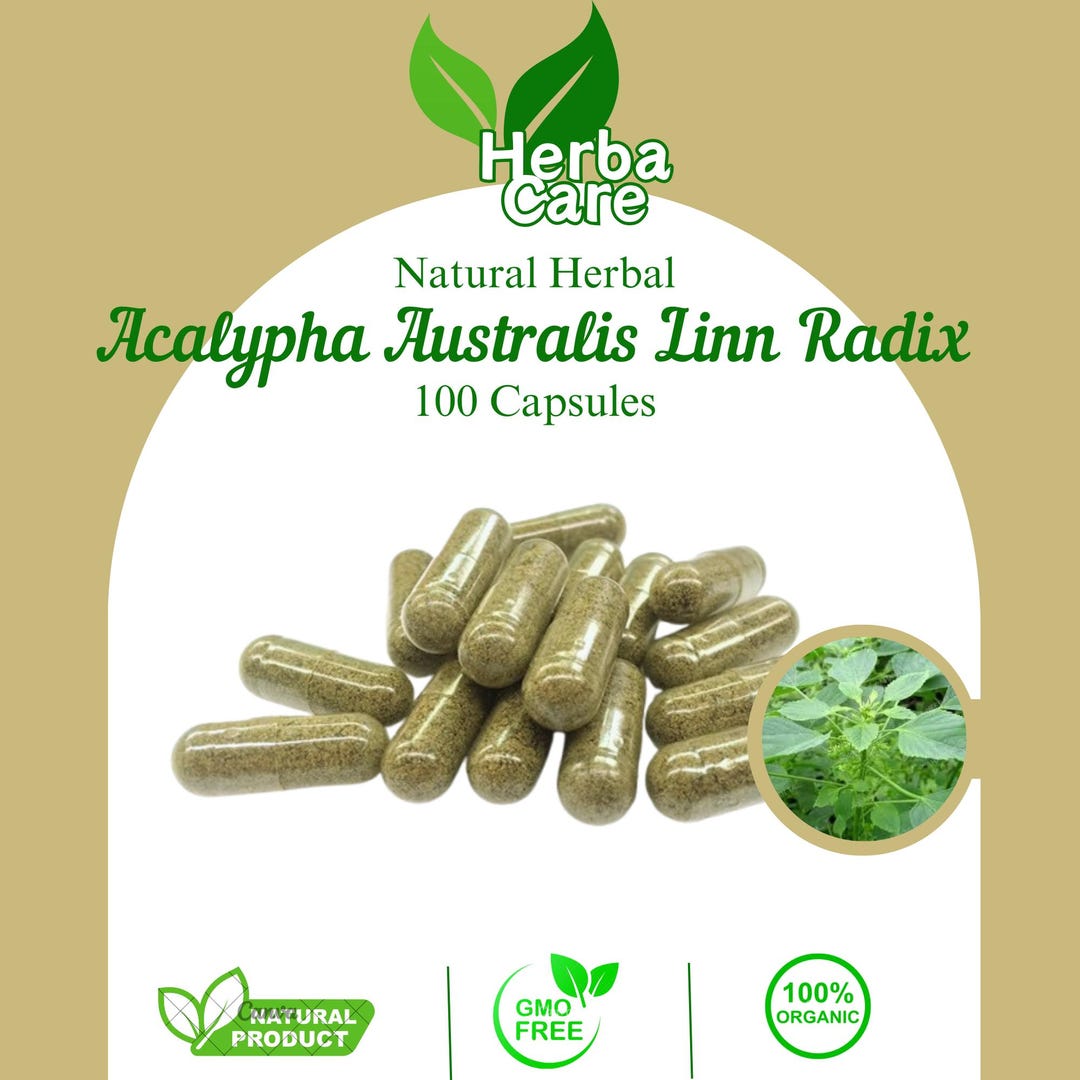 100-800 Capsules of Pure Asian Copperleaf (acalypha Australis Linn ...