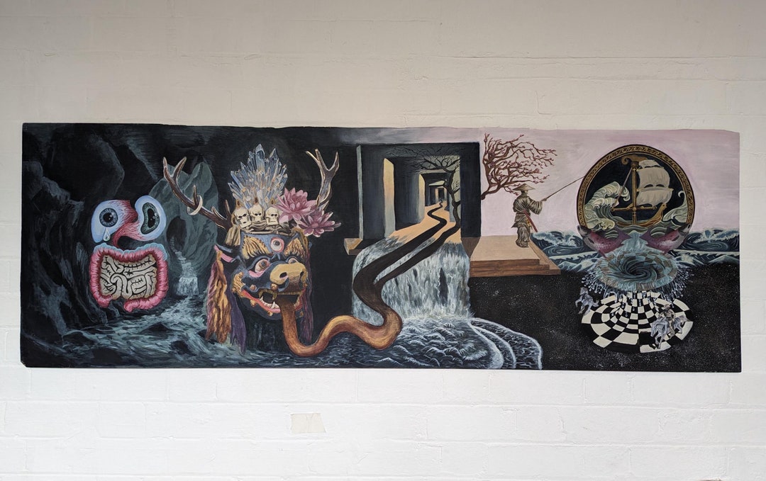 Surrealism Acrylic Artwork Painting Decoration - Etsy
