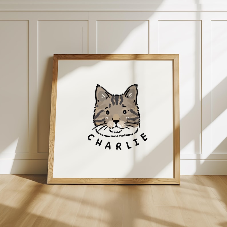 Digital Custom Pet Portrait Illustration, Personalized Dog Lover Gift ...