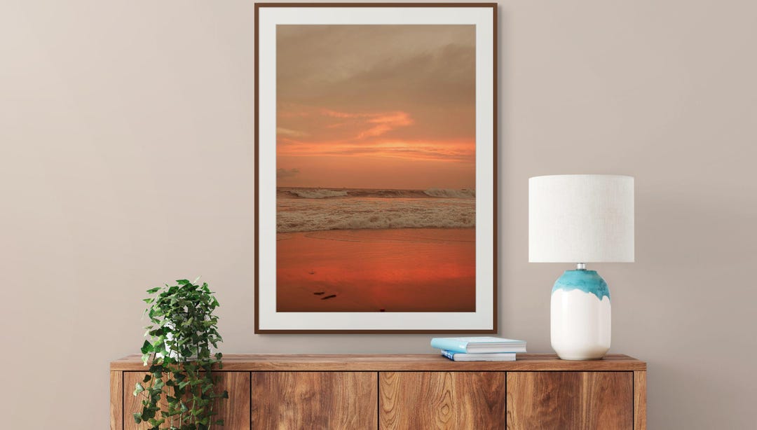 Oniru Beach Sunset Wall Art Print – Golden Coastal Photography, Lagos ...