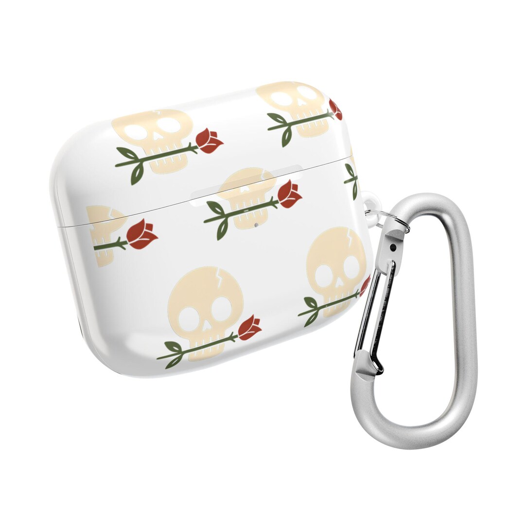 Skull & Rose Airpods Case: Apple AirPod Case, Skeleton AirPod Case ...