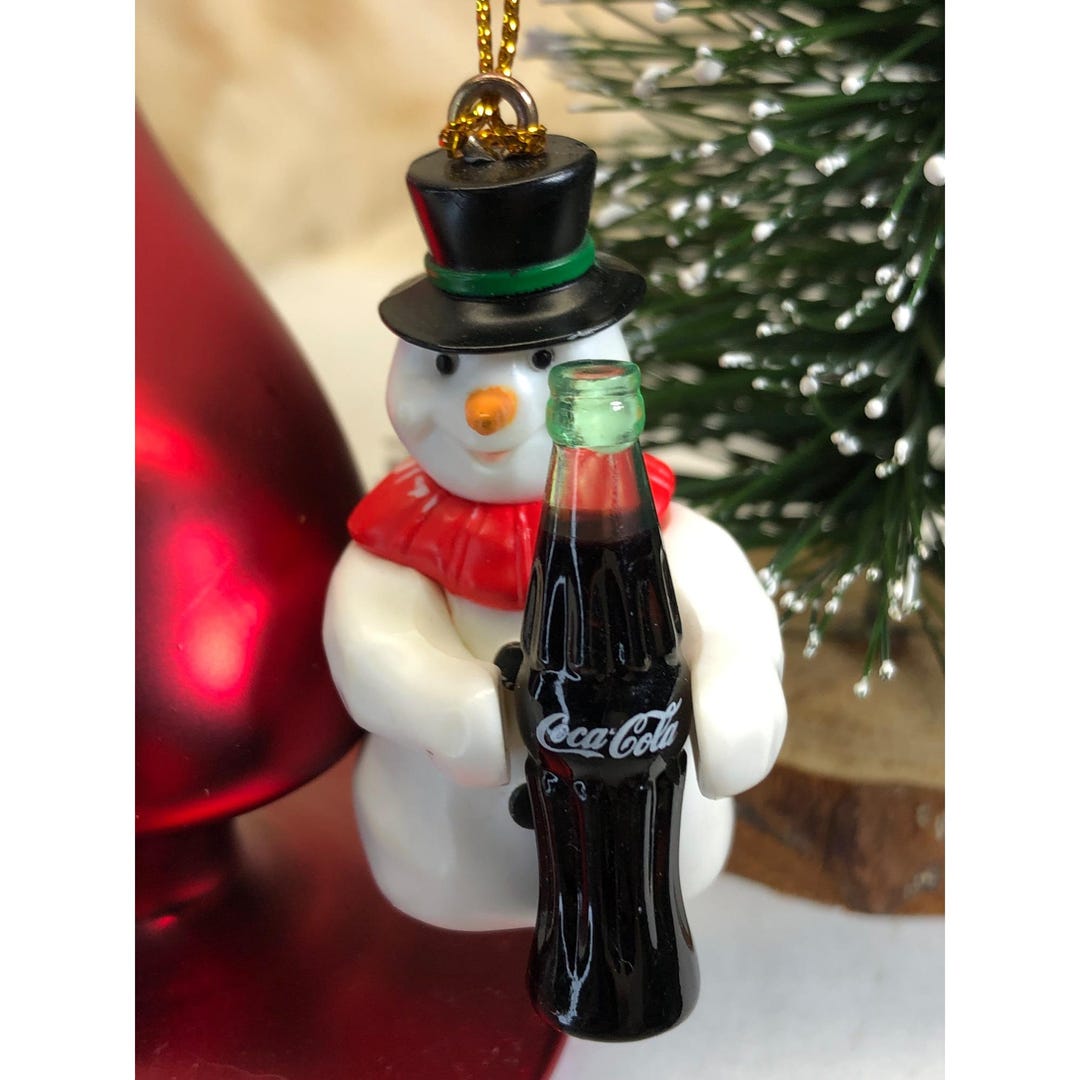 Coca-cola Snowman Ornament Vintage Resin Christmas Figurine 2003 Gift ...