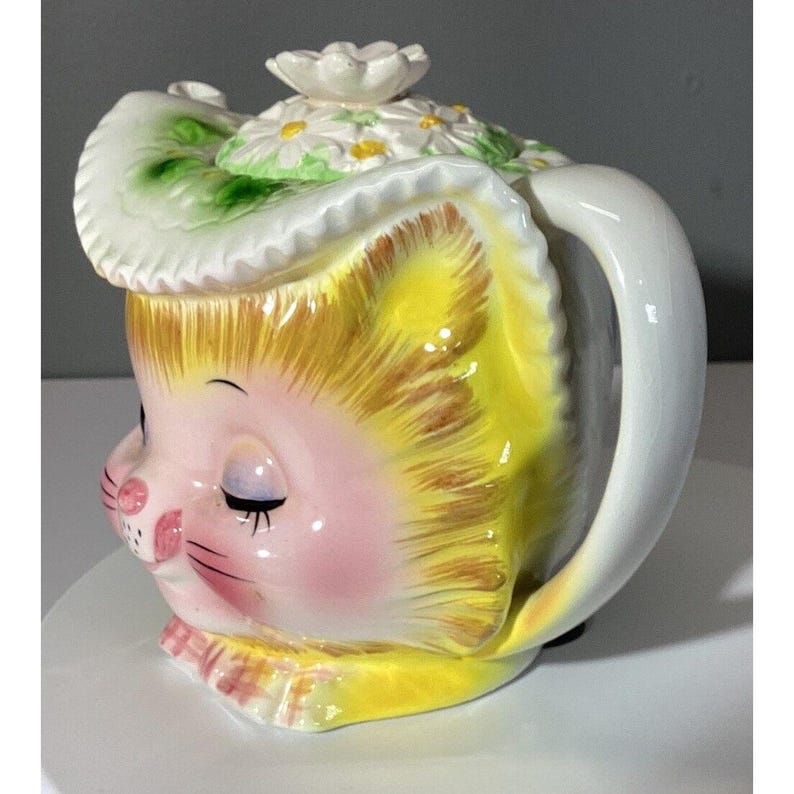 Rare VNTG Lefton KITTY CAT Teapot Coffee Pitcher Pot Anthropomorphic - Etsy