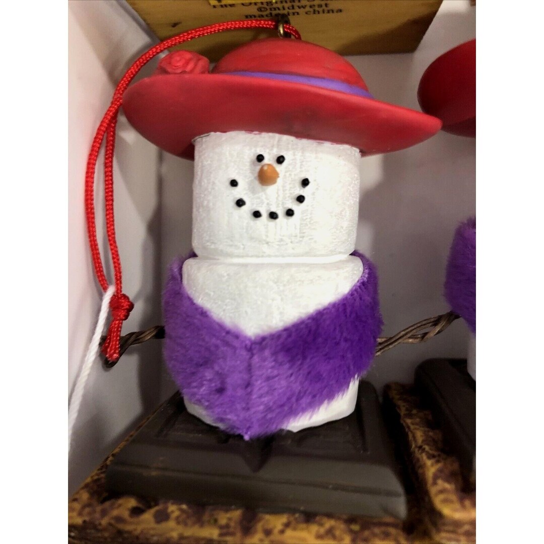 The Original Smores Red Hat Lady Snowman Christmas Ornament Midwest ...