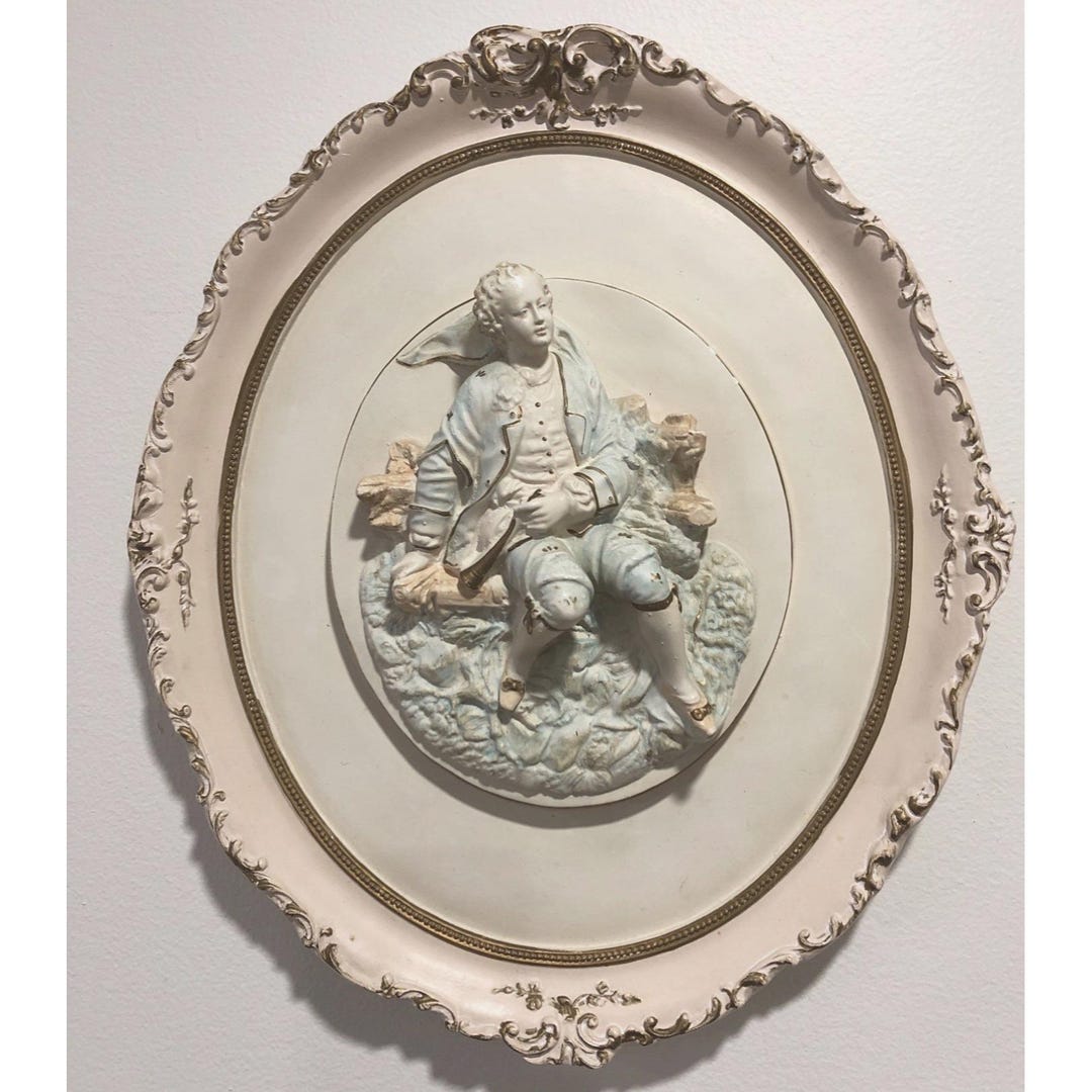 Alexander Backer Chalkware Wall Hanging Victorian Art Vintage 3D 14 ...