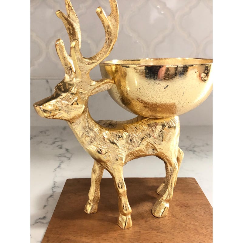 Gold Deer Figurines - Etsy
