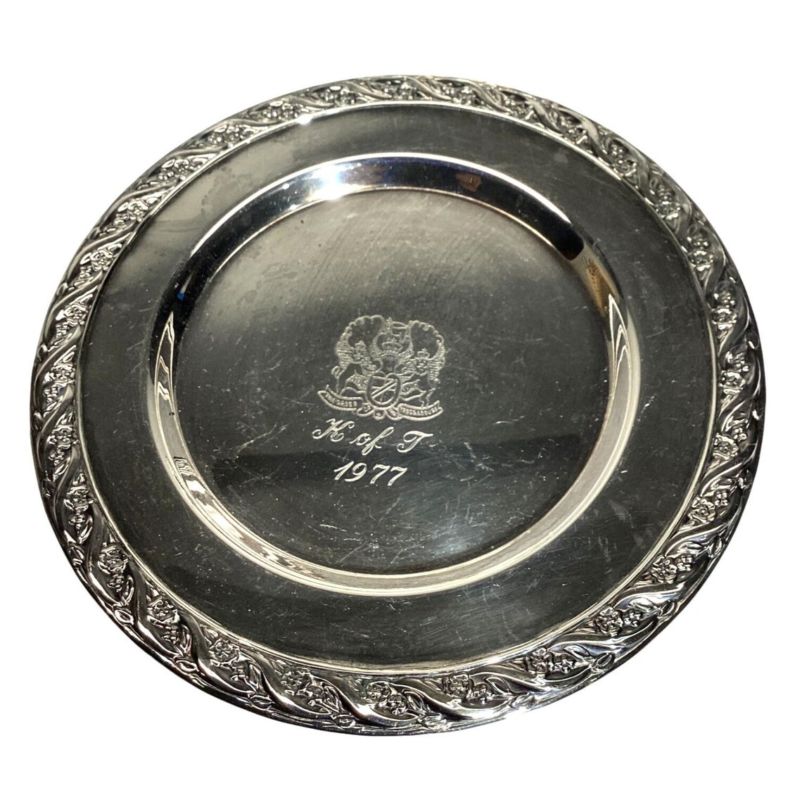 6.5” Vintage Sheffield Silver-plated Decorative Plates Trinket Dish ...