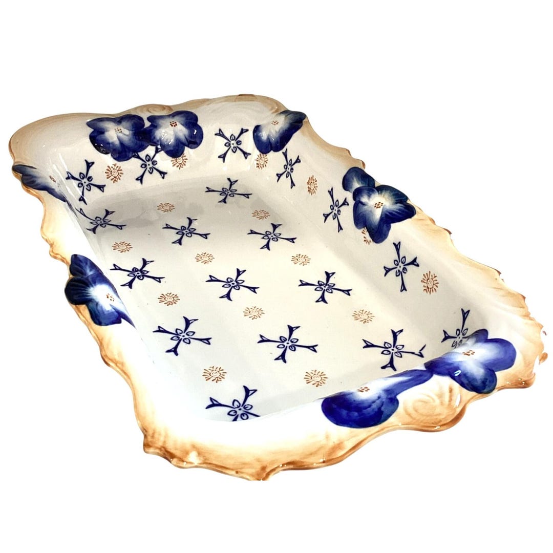 Temp-tations Rectangular Baking Dish Old World Providence Blue Floral ...