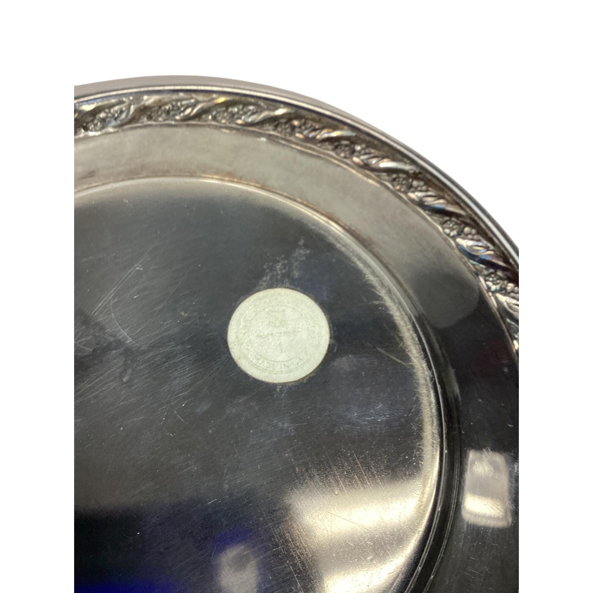 Vintage Sheffield Silver-plated Decorative Plates Trinket Dish Candle ...