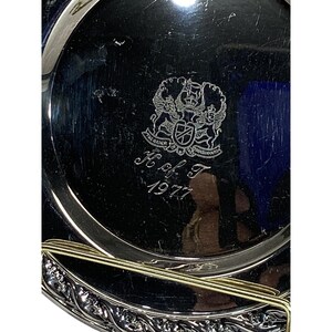 Vintage Sheffield Silver-plated Decorative Plates Trinket Dish Candle ...