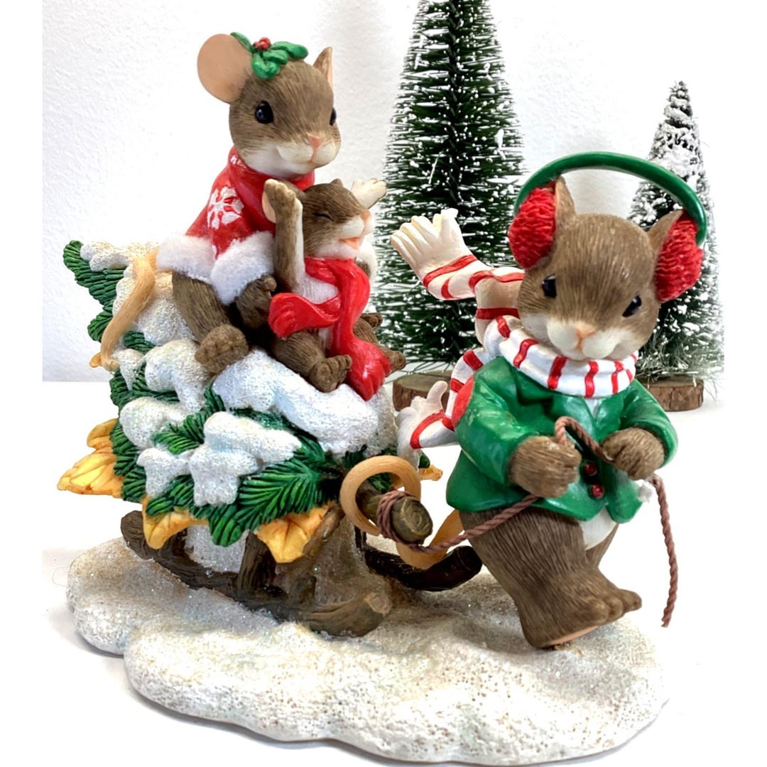 Mouse Family Charming Tails Christmas Figurine Dean Griff Signed #0040 ...