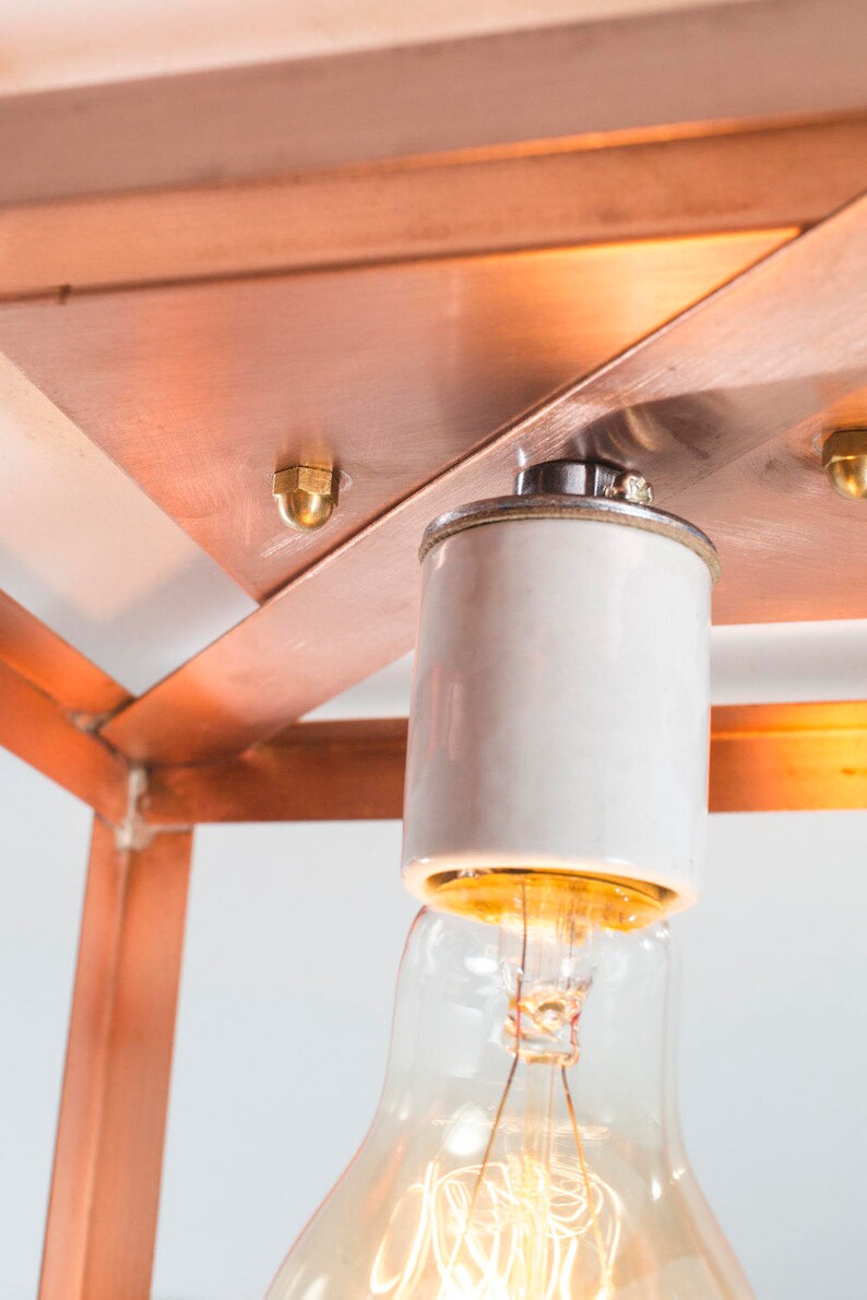 Copper Ceiling Light Flush Mount Light Industrial Modern - Etsy