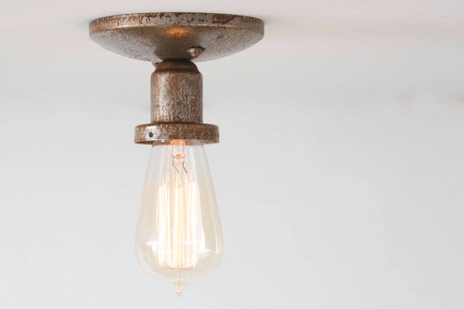 Rustic Light Fixture Flush Mount Ceiling Light or Wall | Etsy