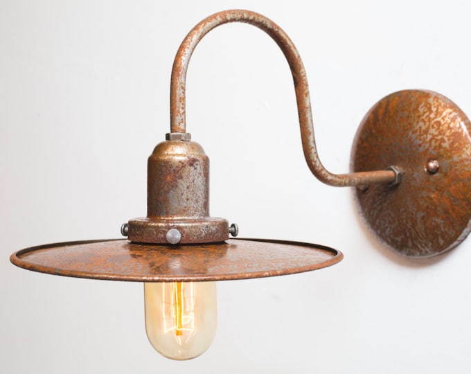 Belgian Barn Lamp With Copper Shade Garden Lighting Facade Lighting - Etsy