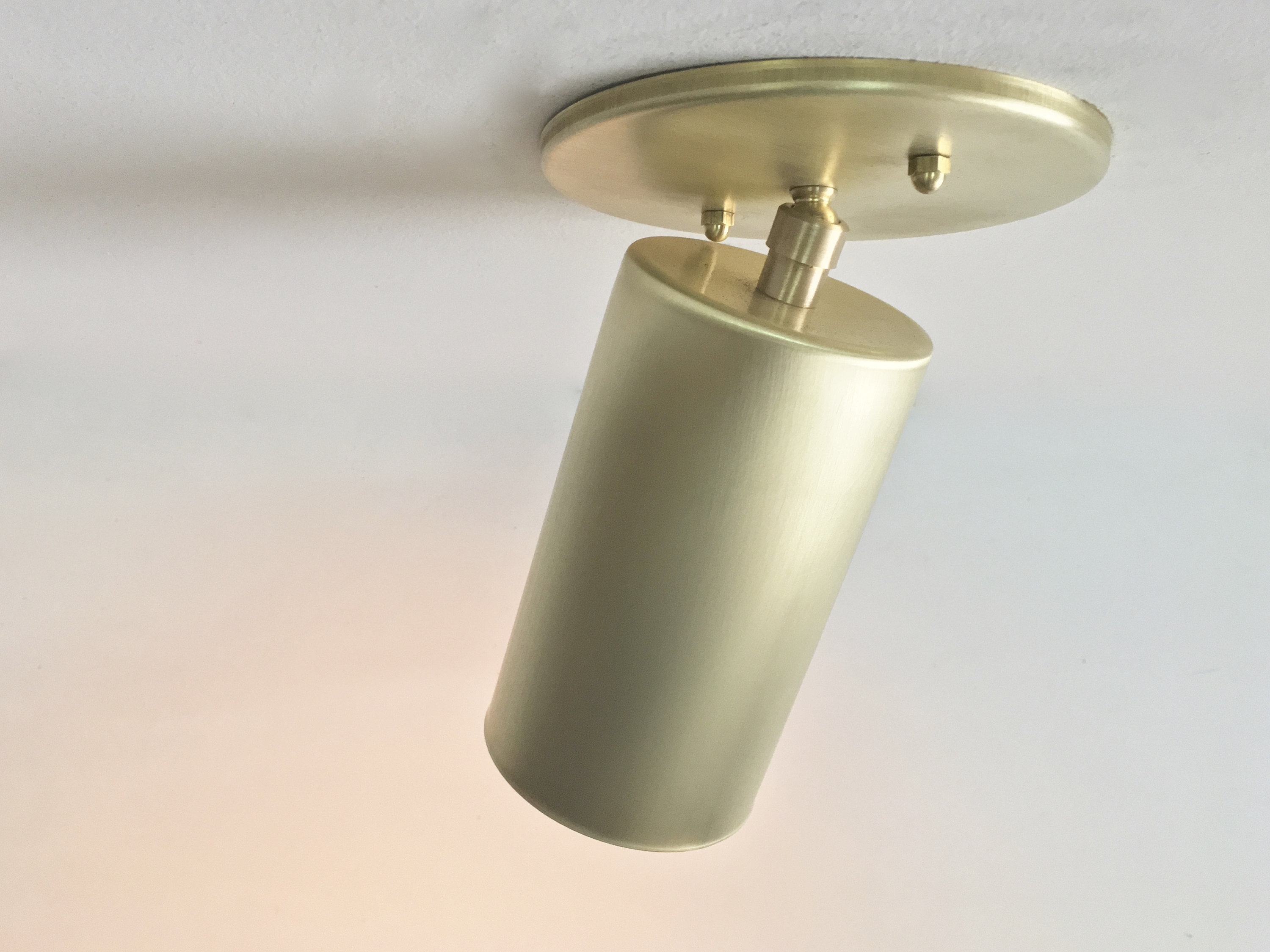 Brass Cylinder Down Light Ceiling Light Adjustable Spot | Etsy