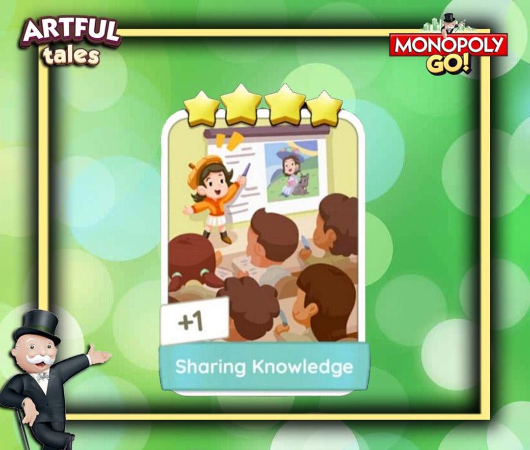 Sharing Knowledge Monopoly_go Sticker 4 Star Set 10 Fast Delivery - Etsy