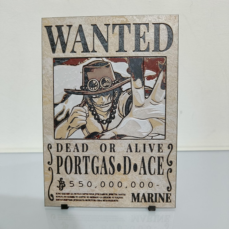 One Piece Ace Wanted Poster - Etsy