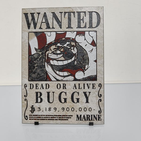 One Piece Buggy Wanted Poster - Etsy