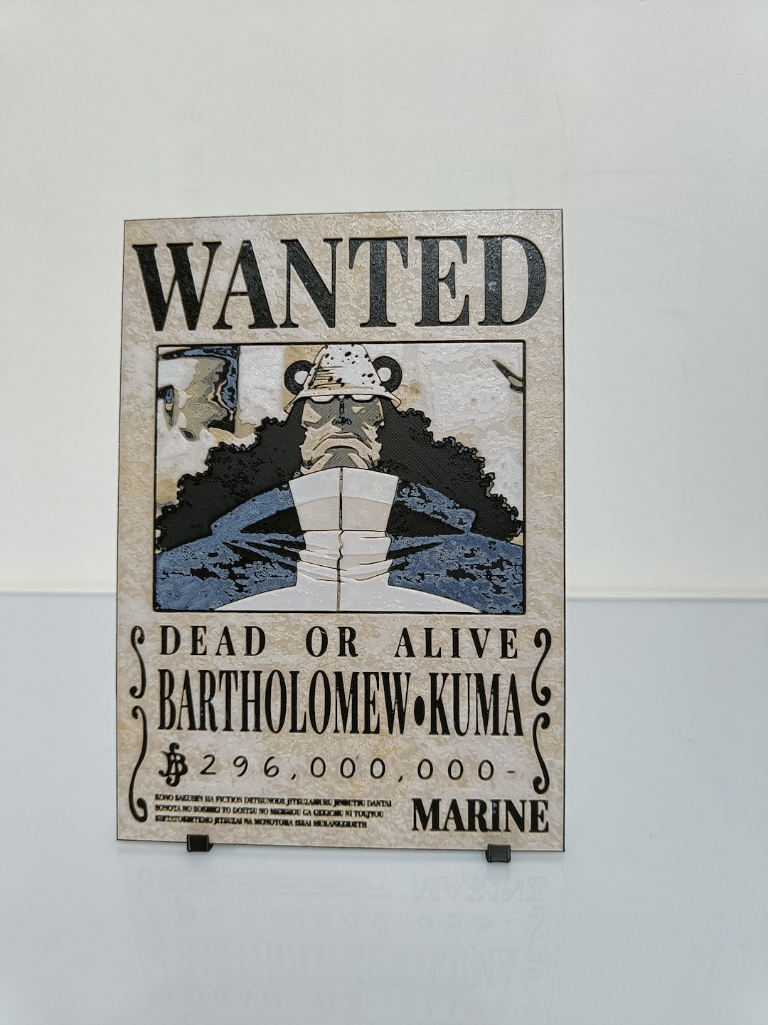 One Piece Wanted Poster 3D | Bartholomew Kuma - Etsy