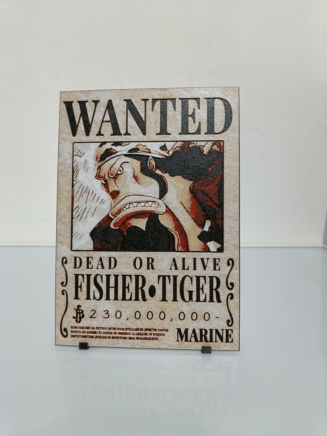 One Piece Wanted Poster 3D | Fisher Tiger - Etsy